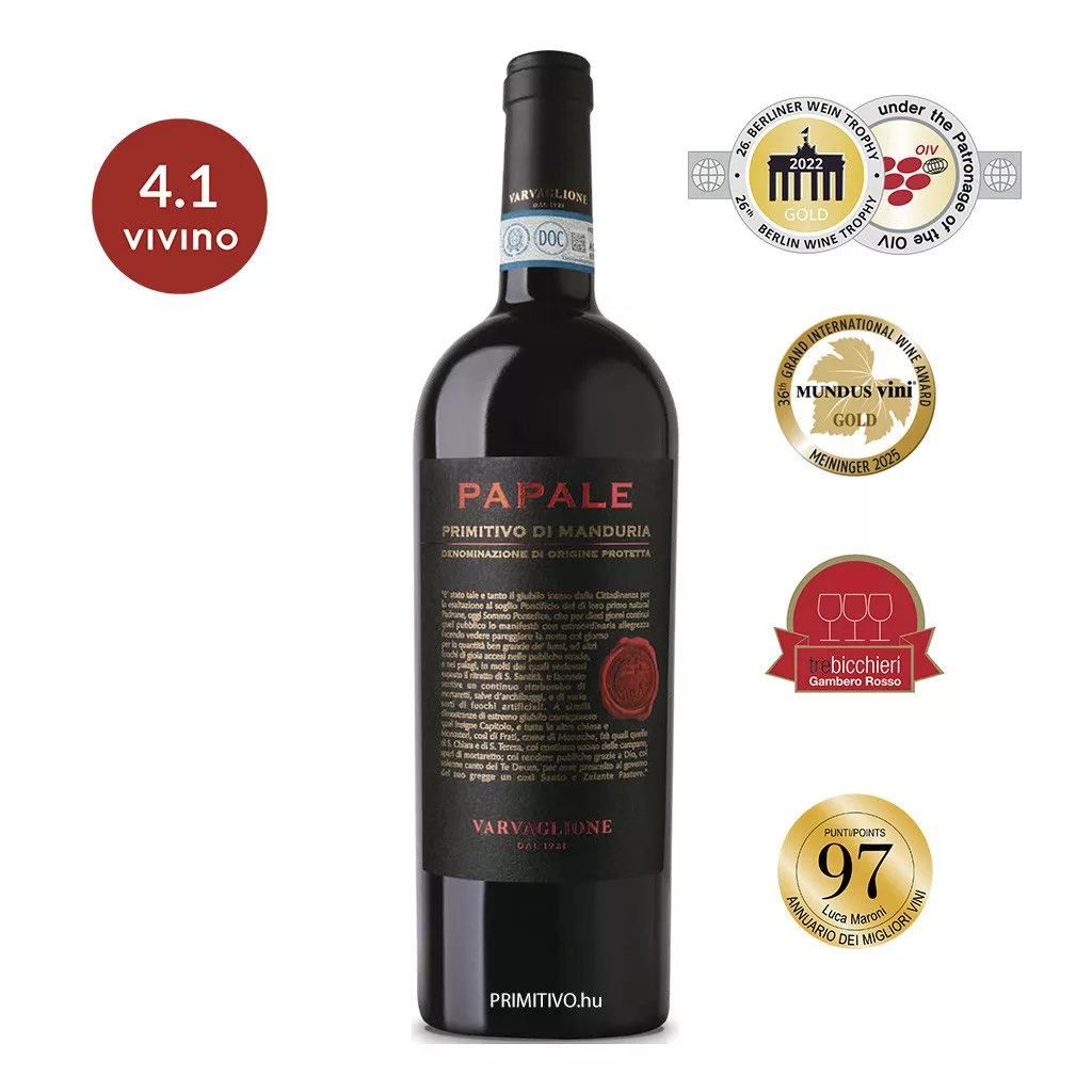 Papale Primitivo di Manduria – Klasszikus pugliai vörösbor